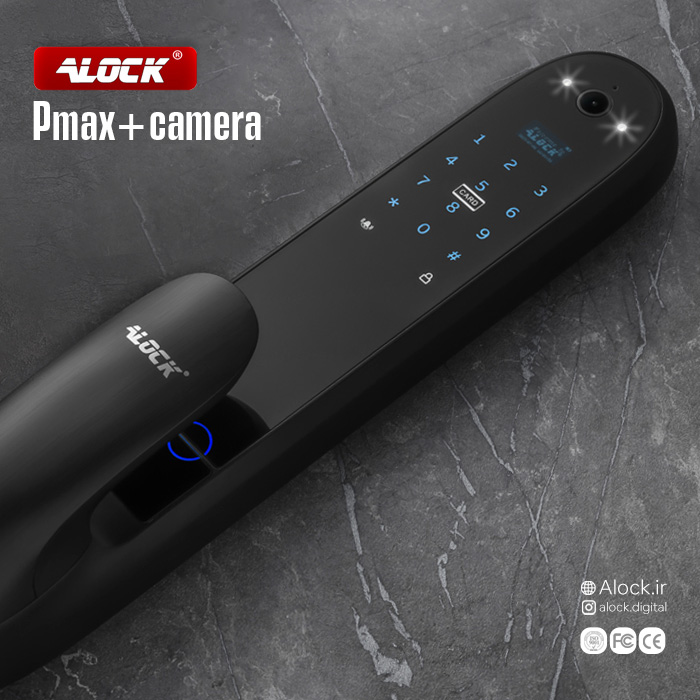 دستگیره چشمی دار و قفل اثر انگشتی دیجیتال ALOCK مدل Pmax Camera