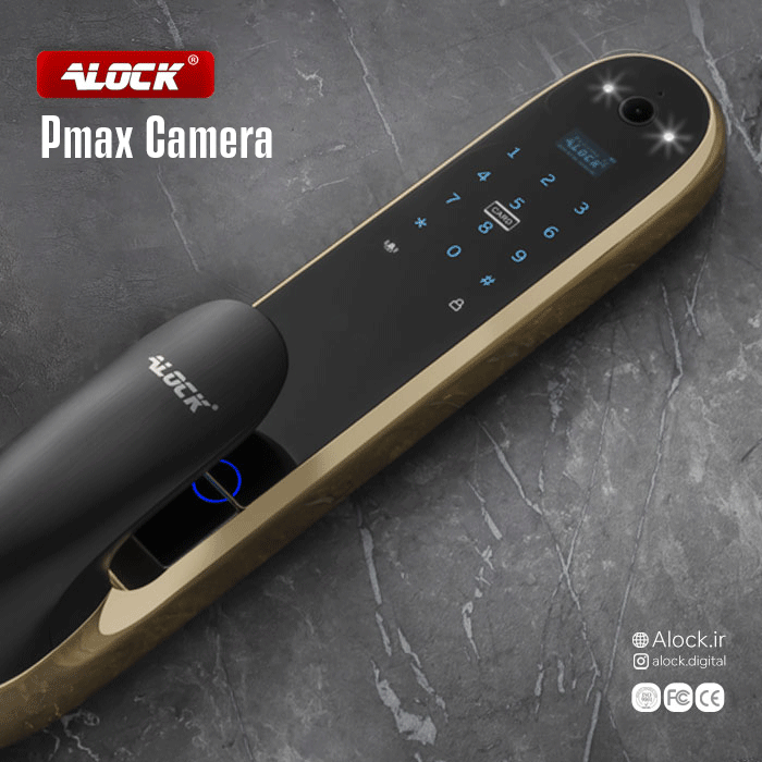 دستگیره چشمی دار و قفل اثر انگشتی دیجیتال ALOCK مدل Pmax Camera G